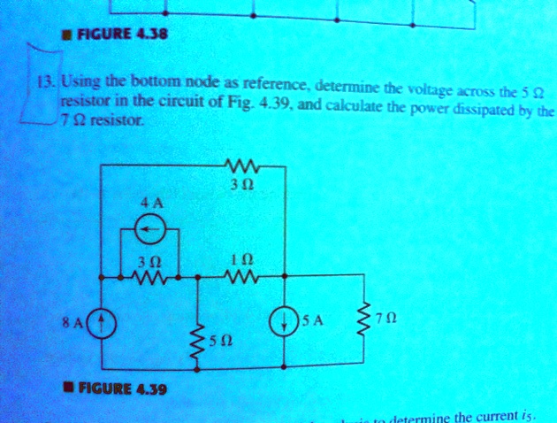 SOLVED: Figure 4.38 13. Using the bottom node as a reference, determine the voltage across the 5 ...