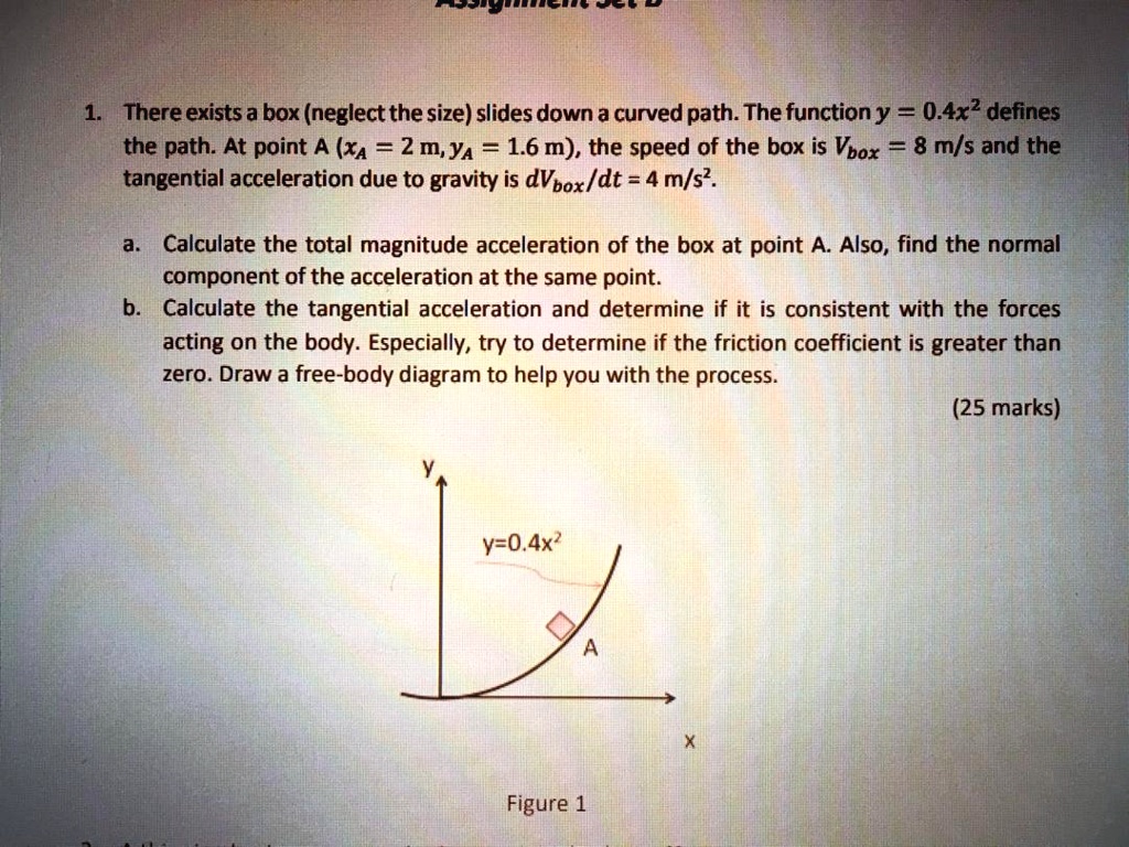 lt there exists a box neglect the size slides down a curved path the ...