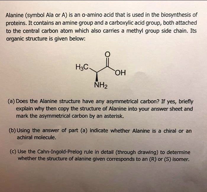 Alanine (symbol Ala or A) is an Î±-amino acid that is used in the ...