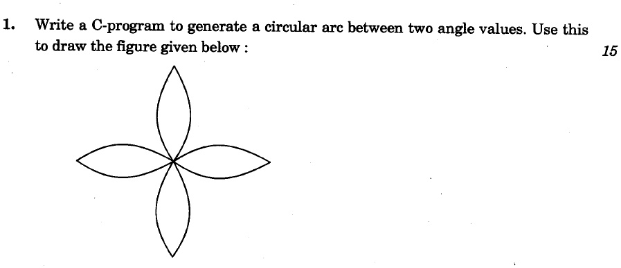 Solved Request Solve Following Using Opengl With C 1 Write A C Program To Generate A Circular