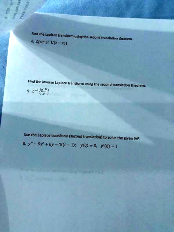 flnd the laploce transform uslng che second transketlon theorem elsin ...