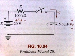 SOLVED: For the circuit in Fig. 10.94, composed of standard values: (use R = 1 Mohm; not R = 100 ...