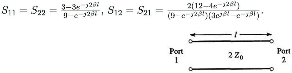 SOLVED: Using the given scattering parameters for the given network, assuming a characteristic ...