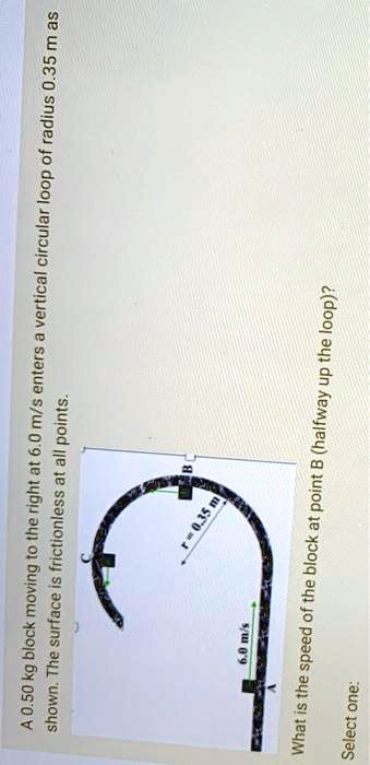 Solved 1 Of Radius 8 Circular Vertical Enters Sjuod The Right Trictionless A 0 50 Kg Block
