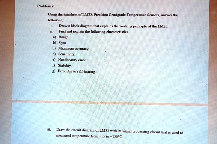 Problem 2 Using the datasheet of LM35, Precision Centigrade Temperature ...