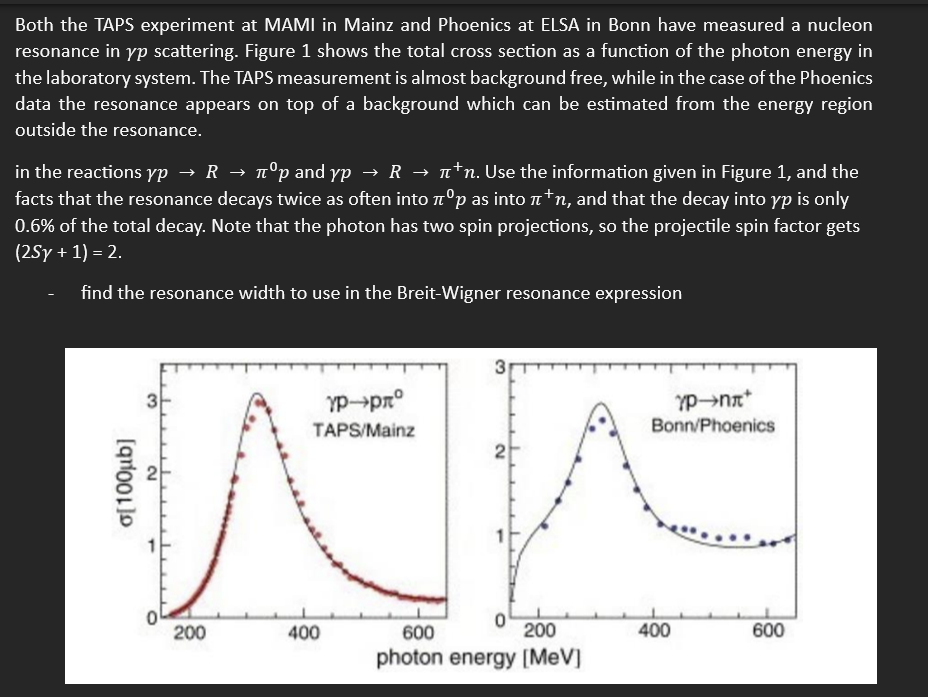 Both the TAPS experiment at MAMI in Mainz and Phoenics at ELSA in Bonn ...