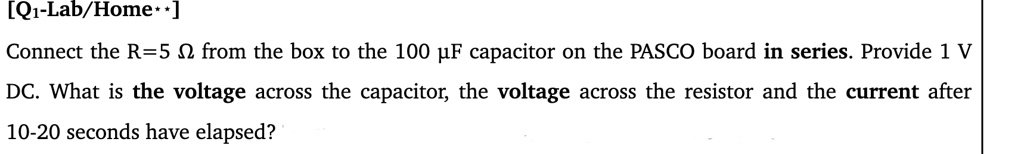 SOLVED: Connect the R=50 Î© resistor from the box to the 100 pF ...
