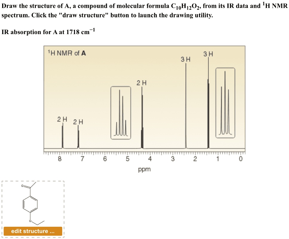SOLVED: ' Draw the structure of A, a compound of molecular formula ...