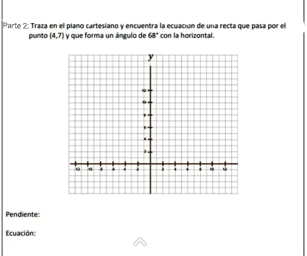 Parte 2: Traza en el plano cartesiano y encuentra la ecuacion de una ...