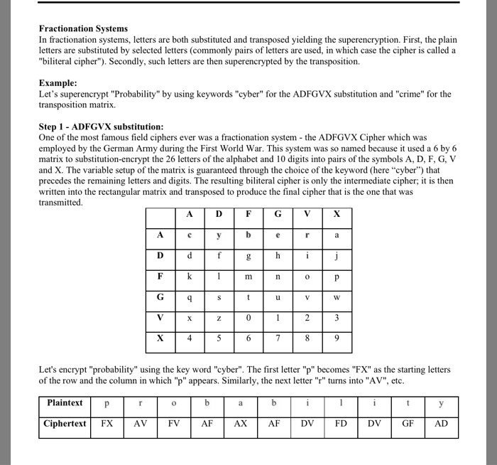 Fractionation Systems In fractionation systems, letters are both ...