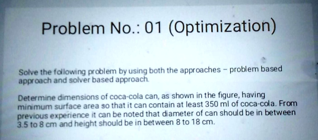 SOLVED: Matlab Using Problem No.: 01 (Optimization) Solve the following ... SOLVED: Matlab Using Problem No.: 01 (Optimization) Solve the following ...