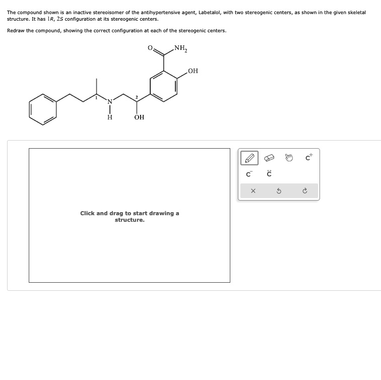 SOLVED: The compound shown is an inactive stereoisomer of the ...