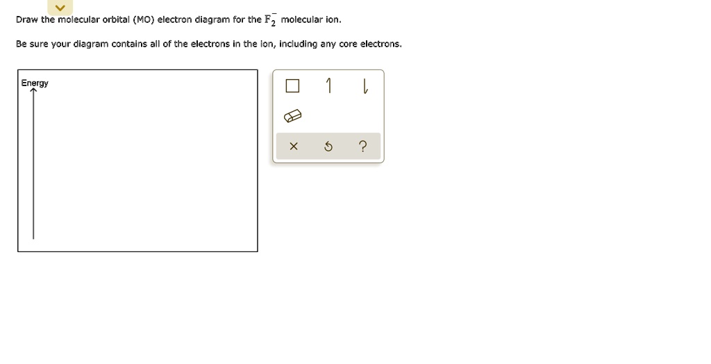SOLVED: Draw the molecular orbital (MO) electron diagram for the F2 ...