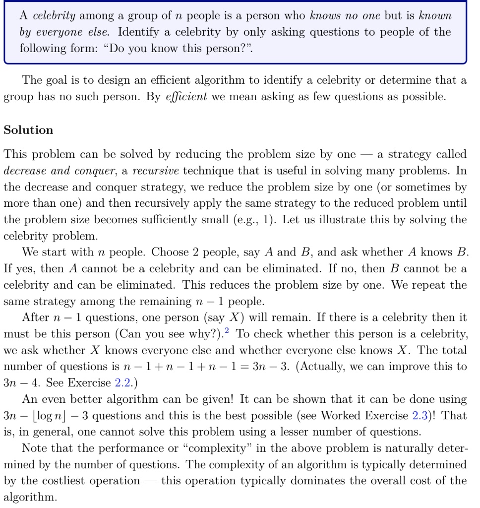 a celebrity among a group of n people is a person who knows no one but ...