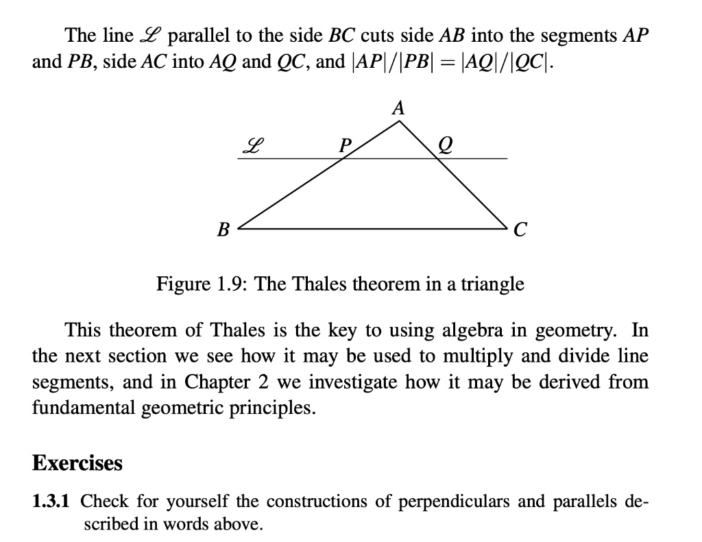 SOLVED:The line parallel to the side BC cuts side AB into the segments AP and PB, side AC into ...