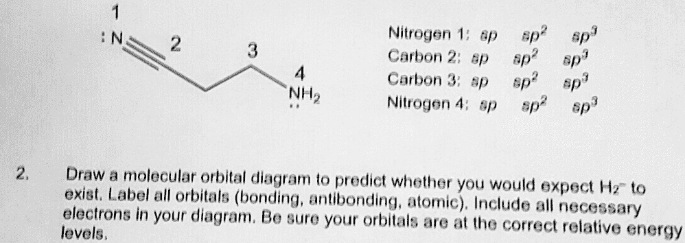 Draw A Molecular Orbital Diagram To Predict Whether You Would Expect H2 To Exist Label All