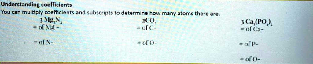 SOLVED: Understanding coefficients. You can multiply coefficients and ...