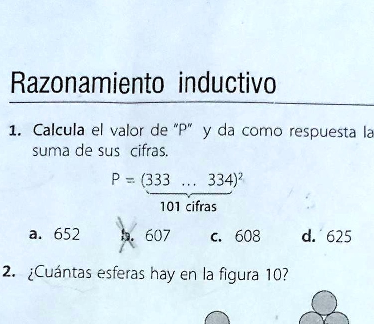 SOLVED: calcula el valor de P y da como respuesta la suma de las cifras porfa ayuda doy 5 ...