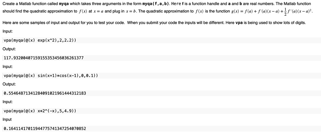 regarding matlab do not copy other answer from chegg those are different please use the function ...