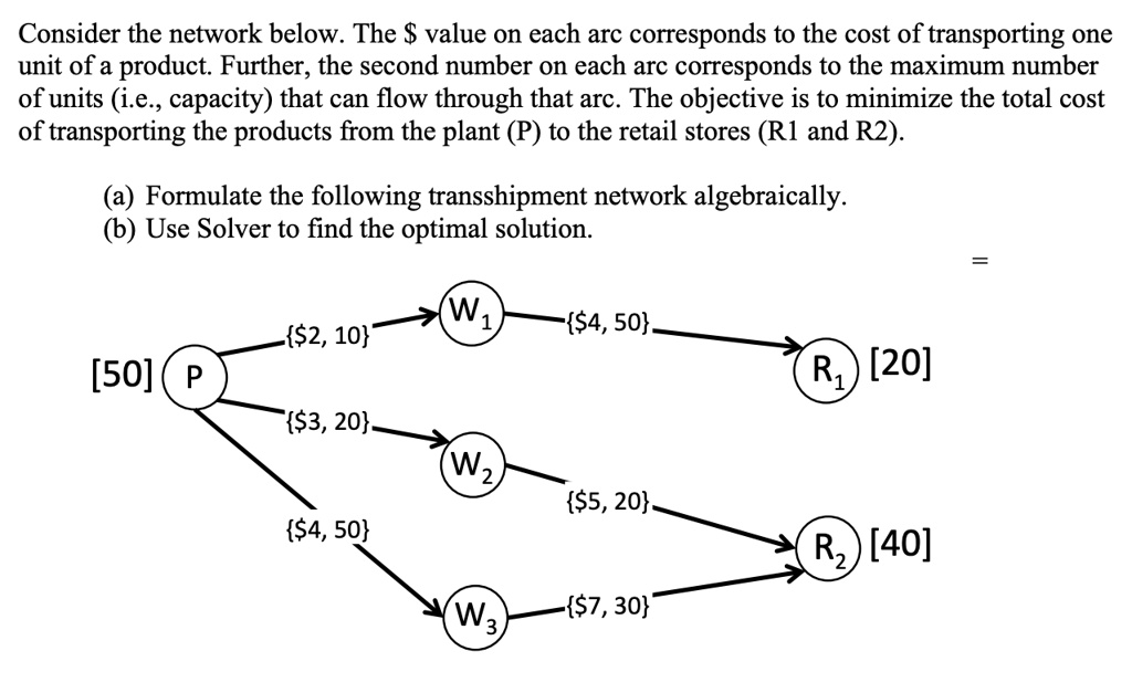 consider the network below the value on each arc corresponds to the ...