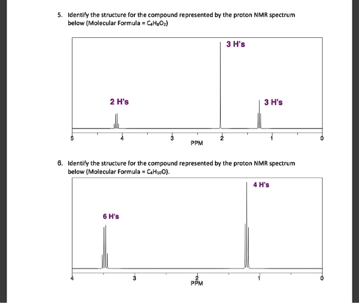 SOLVED: Identify the structure for the compound represented by the proton NMR spectrum below ...
