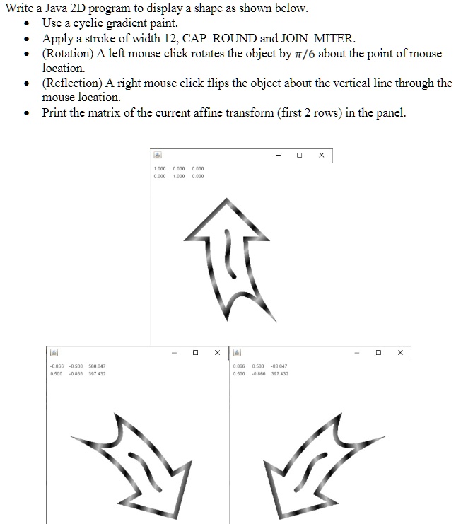 Solved Write A Java 2d Program To Display A Shape As Shown Below Use 0544