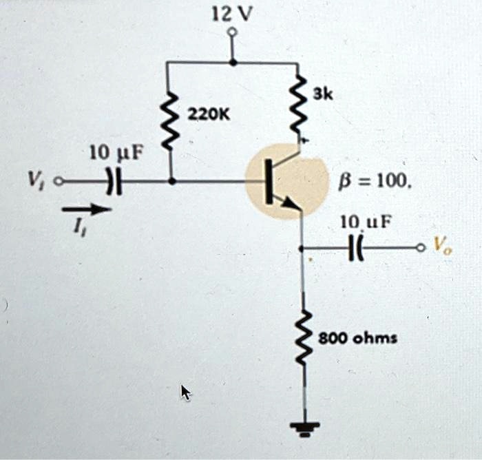 SOLVED: Is the circuit an amplifier?Compute for the following :- Ib- Ic ... SOLVED: Is the circuit an amplifier?Compute for the following :- Ib- Ic ...