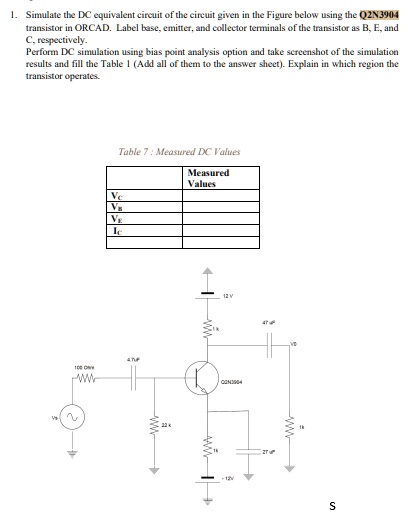 SOLVED: Texts: Simulate the DC equivalent circuit of the circuit given in the Figure below using ...