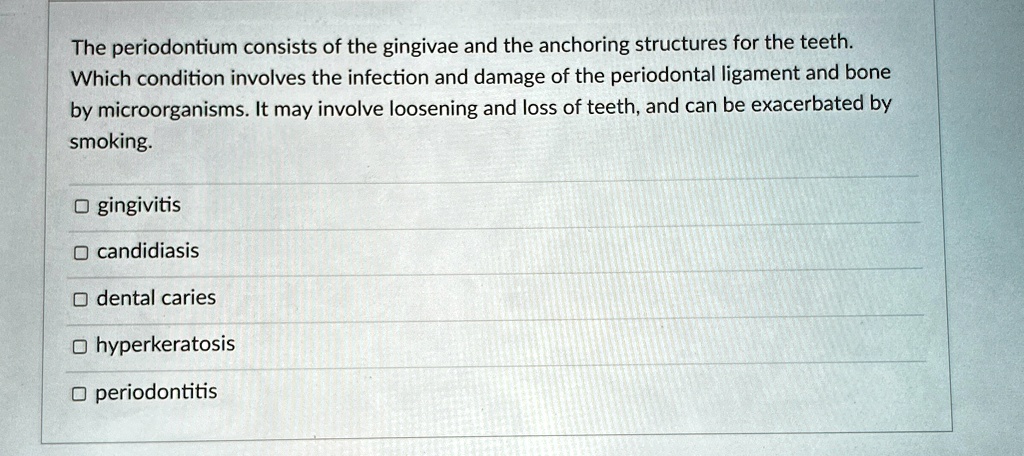 the periodontium consists of the gingivae and the anchoring structures ...