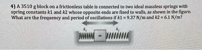 Solved 4 A 3510 G Block On A Frictionless Table Is Connected To Two