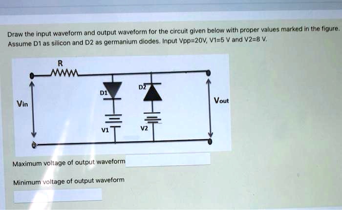 Solved Draw The Input Waveform And Output Waveform For The Circuit Given Below With Proper