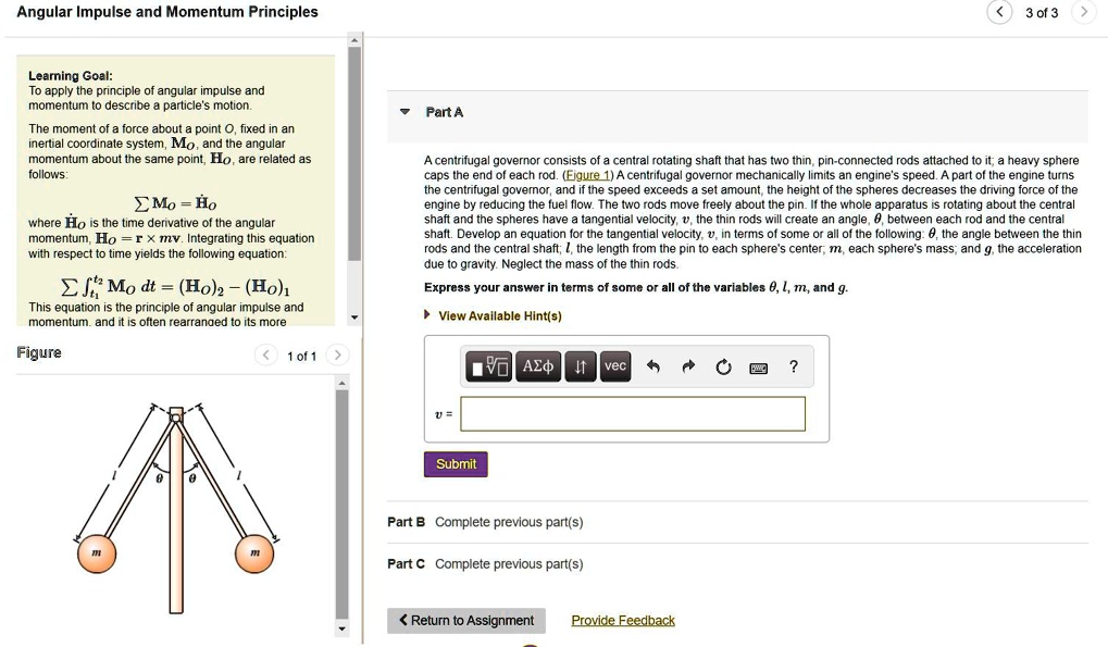 angular impulse and momentum principles 3 0f 3 learing goel to apply the principle of angular ...