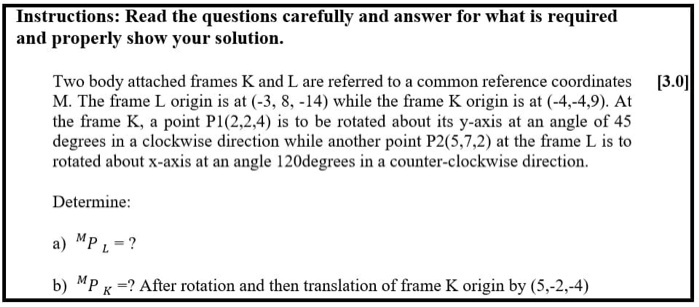 instructions read the questions carefully and answer for what is ...