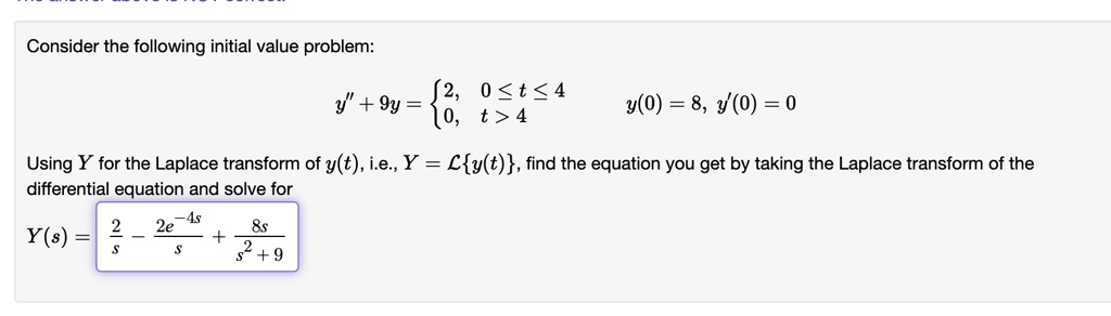 SOLVED: Consider the following initial value problem: 20