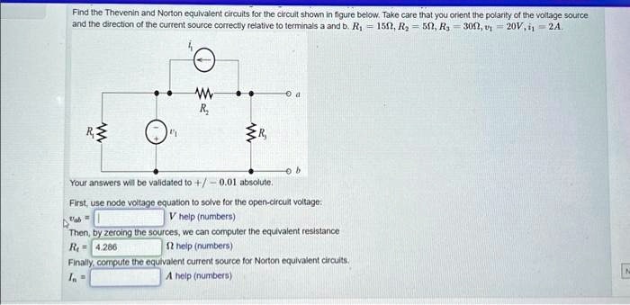 SOLVED: Texts: Find the Thevenin and Norton equivalent circuits for the circuit shown in the ...