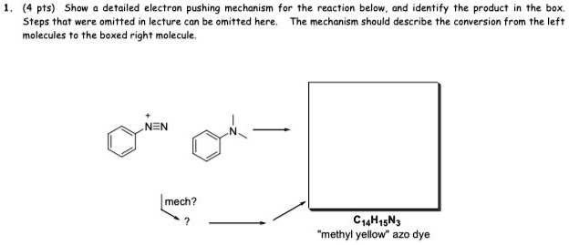 SOLVED: Show detailed electron pushing mechanism for the reaction below ...