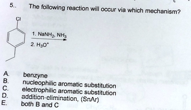 5 the following reaction will occur via which mechanism nanhz nh3 h3ot ...