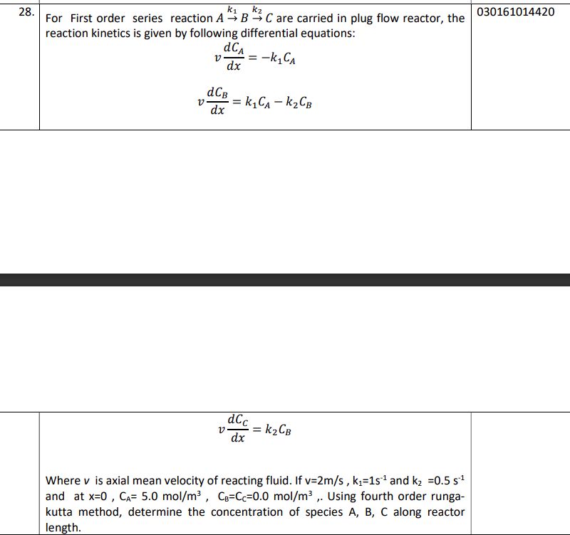 solve following using 4th order runge kutta method solve following using 4th order runge kutta method