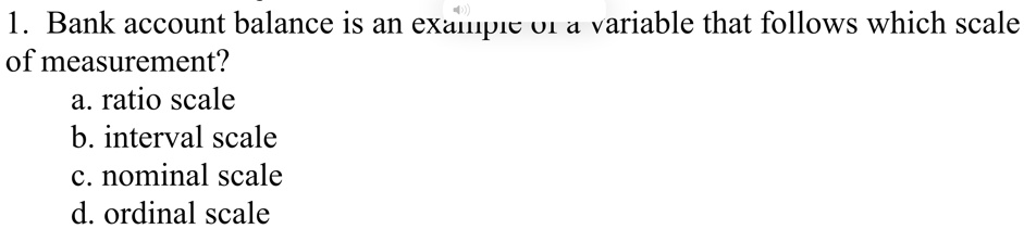 SOLVED: Bank account balance is an example of a variable that follows ...