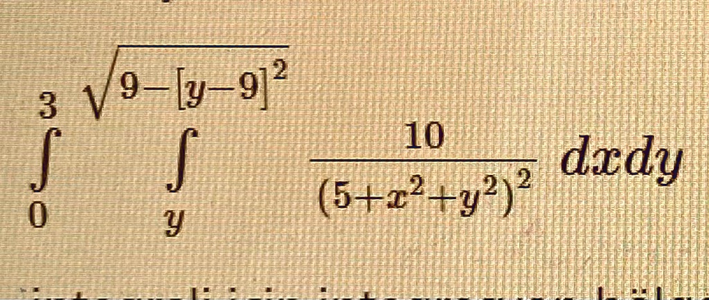 SOLVED: Draw the integration region for the integral given in Cartesian ...