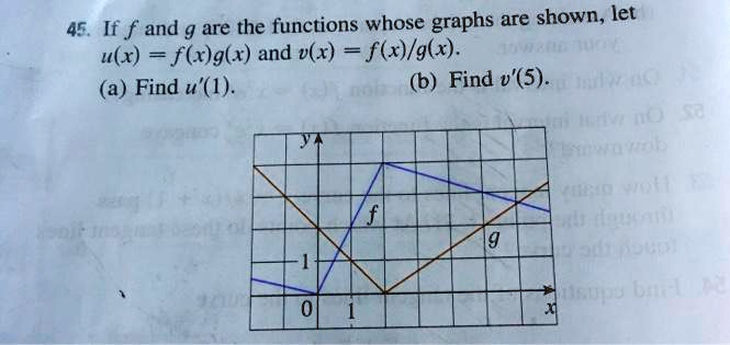 Solved 45 If F And G Are The Functions Whose Graphs Are Shown Let Ux Frgx And Vx F 8201