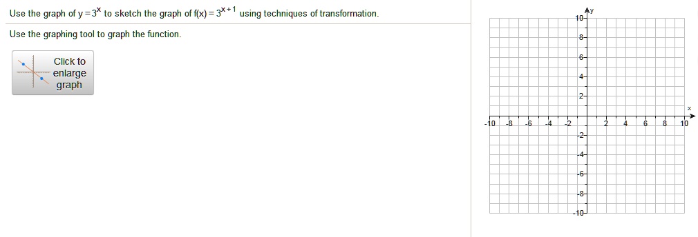 SOLVED:Use the graph ofy=3* to sketch the graph of flx) = 3*+ using techniques of transformation ...