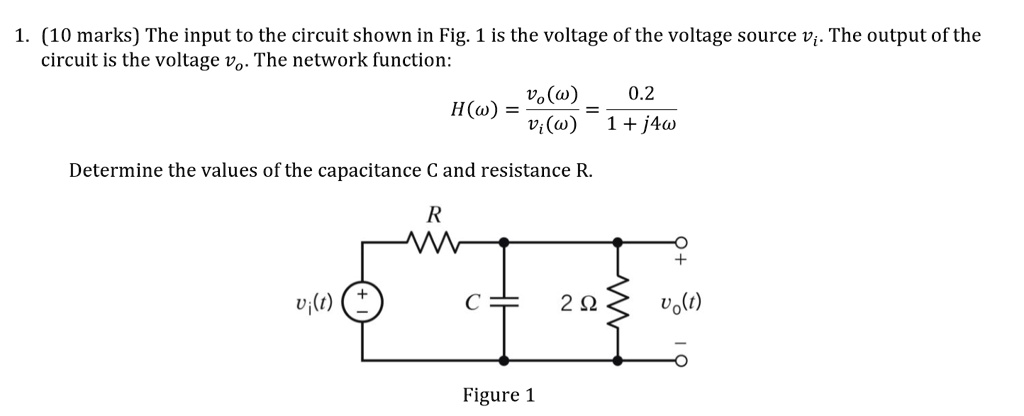 The input to the circuit shown in Fig.1 is the voltage of the voltage source v. The output of ...