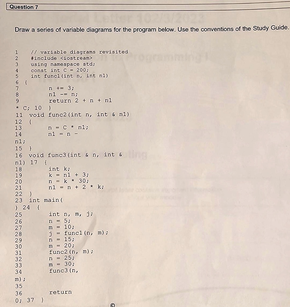 Video Solution Texts Draw A Series Of Variable Diagrams For The Program Below Use The