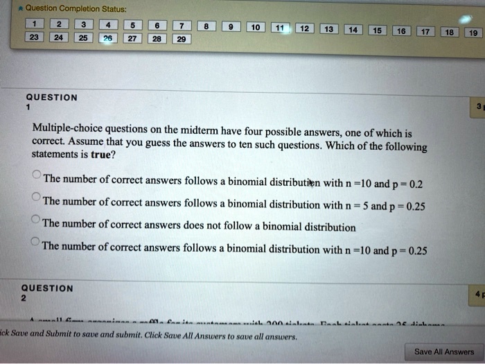 quastion completion status question multiple choice questions on the midterm have four possible ...