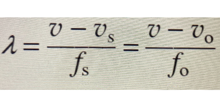 SOLVED: λ=(v-vs)/(fs)=(v-v0)/(f0)