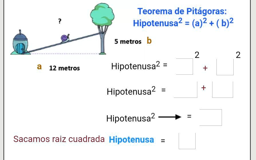 SOLVED: Me ayudan doy coronita Teorema de Pitágoras: Hipotenusa? (a)2 ...