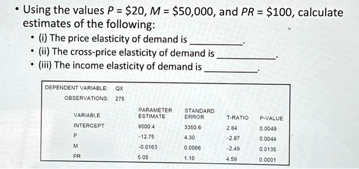 [GET ANSWER] • Using the values P = 20, M =50,000, and PR = 100 ...