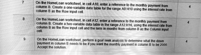 SOLVED: On the HomeLoan worksheet, in cell A10, enter a reference to ...