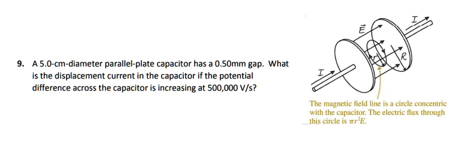 [GET ANSWER] a 50 cm diameter parallel plate capacitor has a 0somm gap ...